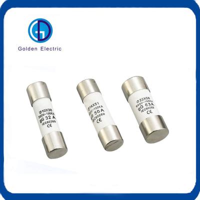 China 14*51mm Low Voltage Cylindrical Ceramic Fuse 6A 10A 16A 20A 25A 32A 40A 63A Fuse Link for sale