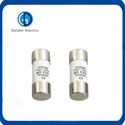 China 14*51mm Low Voltage Cylindrical Ceramic Fuse 6A 10A 16A 20A 25A 32A 40A 63A Fuse Link for sale