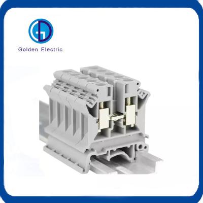 China Universal UK6n 24-10AWG DIN Rail Wire Terminal Blocks for Rectangular Wiring Needs for sale