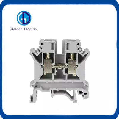 China Universal UK6n 24-10AWG DIN Rail Wire Terminal Blocks for Rectangular Wiring Needs for sale