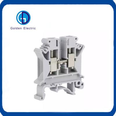 China Universal UK6n 24-10AWG DIN Rail Wire Terminal Blocks for Rectangular Wiring Needs for sale