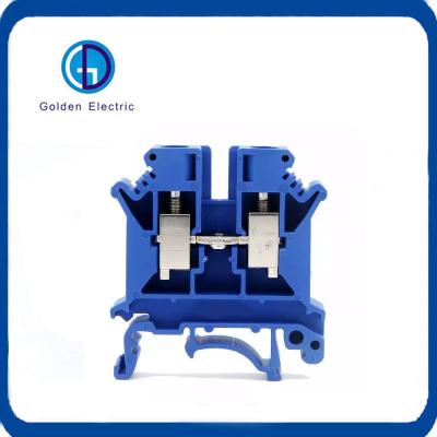 China Universal UK6n 24-10AWG DIN Rail Wire Terminal Blocks for Rectangular Wiring Needs for sale