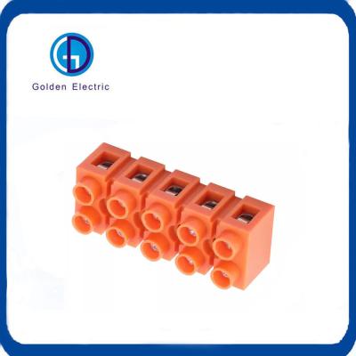 China 2-20p 600V 36A Base Copper Row Terminal Screw Dual Terminal Block for Wiring Terminal 0.5-6mm2 for sale