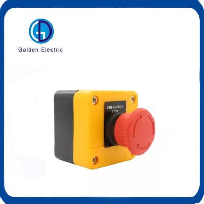 China IP65 Protection Level Single Hole Control Switch Box for Red Mushroom Head Push Button for sale