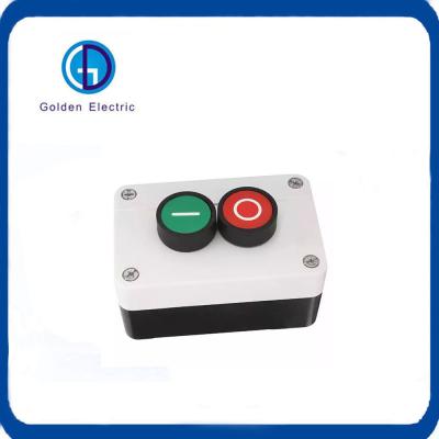 China 10A Push Button Start Stop Label No Nc Red Pilot Light Spring Return Control Box for sale