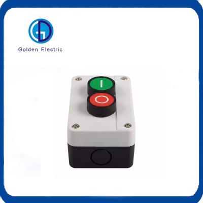 China 10A Push Button Start Stop Label No Nc Red Pilot Light Spring Return Control Box for sale