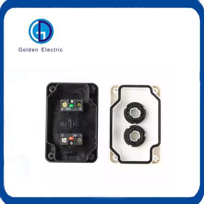 China 10A Push Button Start Stop Label No Nc Red Pilot Light Spring Return Control Box for sale