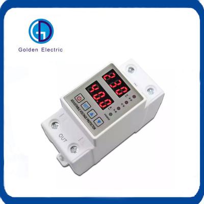 China Dual Display AC Digital Under Voltage Protector 40A Current Protection Limiter for sale
