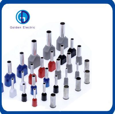 China Te Series 7512 Double Entry Copper Pin Twin Electric Wire Crimp Bootlace Ferrules for sale