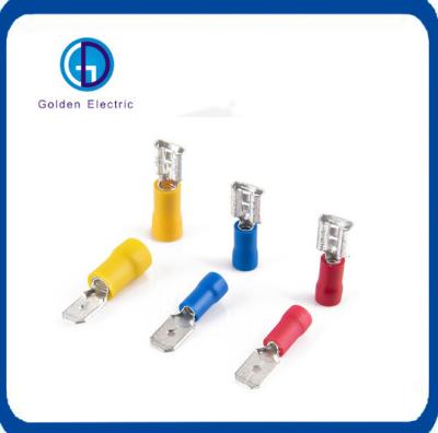 China Insulated Male Disconnect Terminal Mdd1.25-250 Zinc-Plated Spade Flange Connector for sale