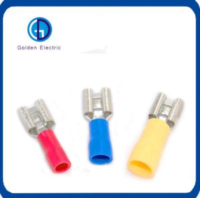 China FDD1.25-250 Female Quick Disconnects Vinyl Insulated Crimp Female Disconnectors Terminal for sale
