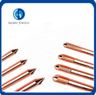Cina Resistenza alla trazione 580n/mm2 Rod di terra in acciaio legato al rame per forniture di apparecchiature elettriche in vendita