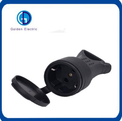 Cina 16A gomma industriale CE Schuko Plug Best seller per nero e tensione nominale 110-250V in vendita