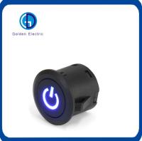 China 22mm Diameter LED Autolock Power Push Button Switch Self Locking Type for sale