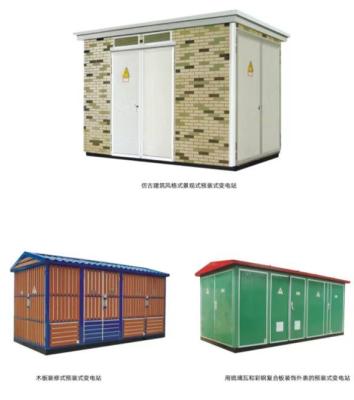 Cina Scatola elettrica della sottostazione di stile europeo prefabbricato all'aperto della sottostazione di ZBW in vendita