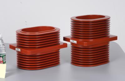 China 24kV Epoxy Resin Wall Insulated Bushing , Epoxy Resin Busbar Through Insulator for sale
