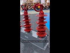 outdoor zinc oxide lightning arrester , 40.5kv hv metal oxide surge arrester