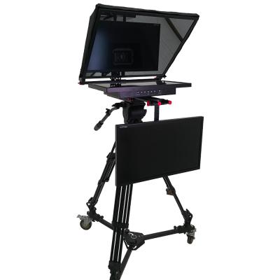 China 24 inch Dual Screen TV Broadcast Studio Equipment with Wireless Remoter and Built-in Prompter for sale