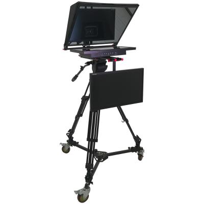 China Windows 8 Supported TY21G2 Dual Screen Studio Teleprompter with PTZ Caster Tripod for sale