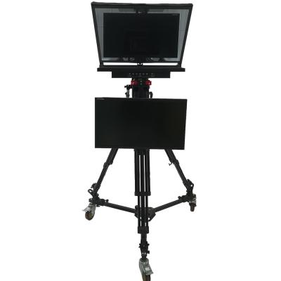 China Windows 8 Supported TY21G2 Dual Screen Studio Teleprompter with PTZ Caster Tripod for sale