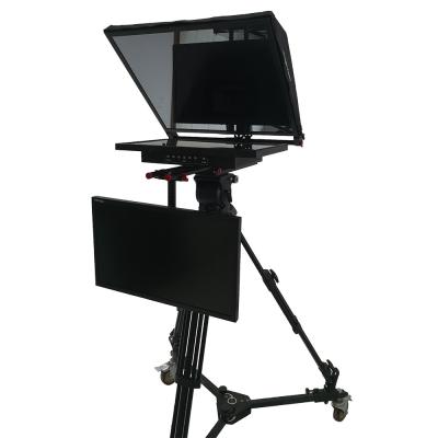 China Windows 8 Supported TY21G2 Dual Screen Studio Teleprompter with PTZ Caster Tripod for sale