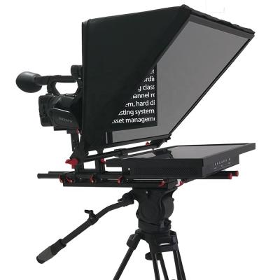 China 24 Inch Monitor Studio Embedded Computer Broadcast Grade Teleprompter with Caster Tripod for sale