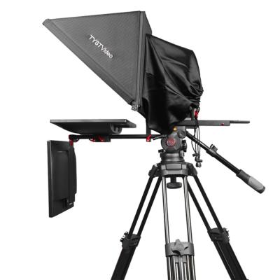 China TS-T110/24D 24inch Dual Screen Live Broadcasting Self-Check Screen Caster PTZ Tripod Wireless Remoter Teleprompter for sale