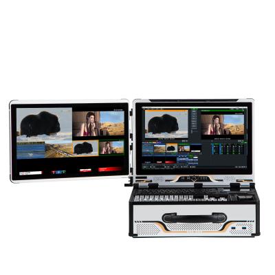 China Portable All-in-one Live Broadcasting Machine with HD Vmix Software and 12 Channels for sale