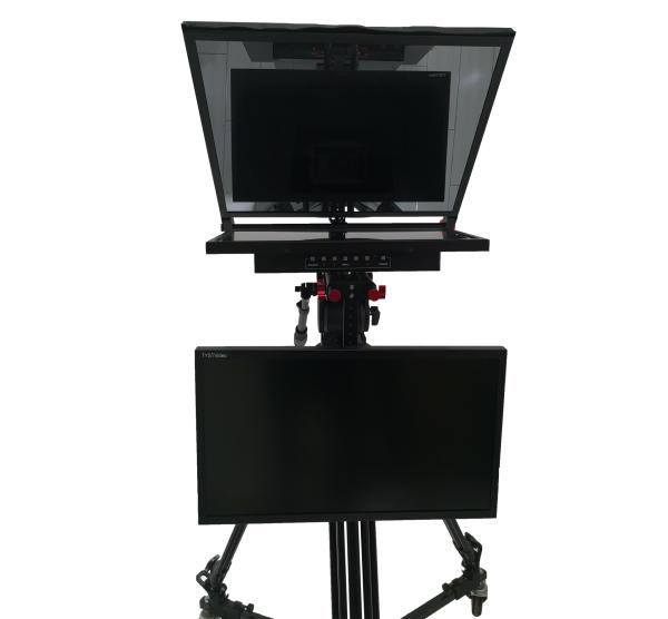 21 inch Dual Screen Studio Teleprompter with PTZ Caster Tripod and Wireless Remoter