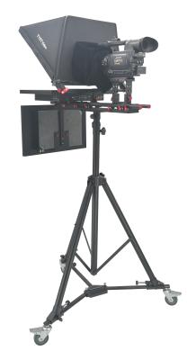 China Dual Large Screen Teleprompter for Studio Room News Broadcasting Campus TV Station Black for sale