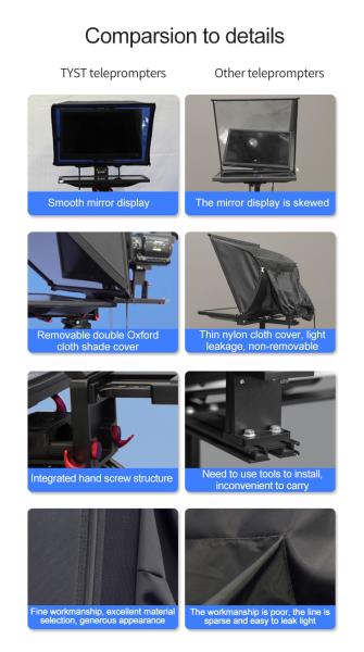 Quality 22 Inch TYSTVideo Professional Portable TV Live Stream Prompter Studio for sale