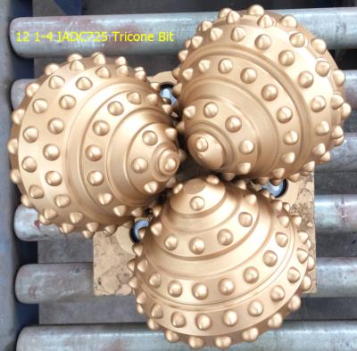 China Tricone Bit IADC725  for water well drilling ,gold colour , yk05 carbide for sale