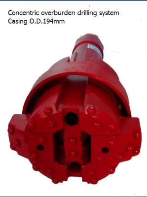 China Concentric Overburden Casing Advancement System With Retrievable Pilot Bits for sale