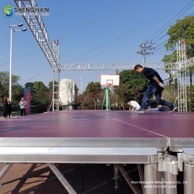 China low price and easy to install portable aluminum mobile assembly stage,lighting portable event portable stage platform for sale
