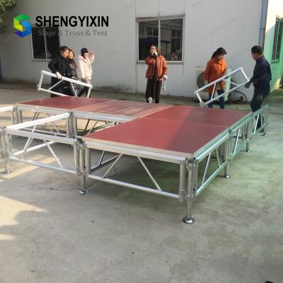 China Outdoor Mobile Aluminum PortableInnovative New Metal Truss Display Portable Stage Portable Stair Steel Layer Stage for sale