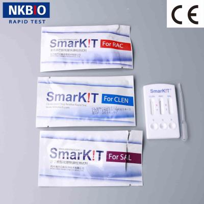 China Clenbuterol Salbutamol And Ractopamine Rapid Test Kit For Pork, Chicken, Beef Antibiotic Test Strip Diagnostic Test Kit for sale