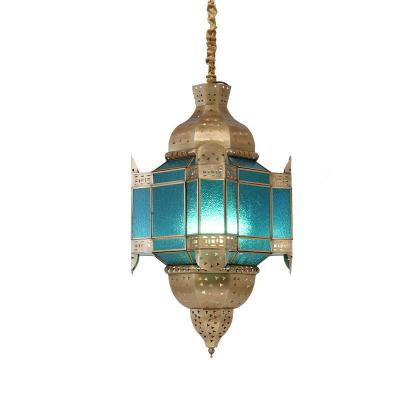 China Moroccan Gold Antique Copper Light Copper Hanging Lamps With Dimmer Support for sale