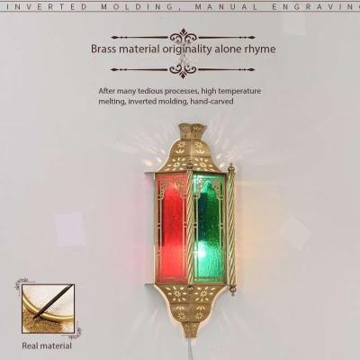 China Restaurant Exotic Vintage Copper Wall Light Vintage Bedroom Wall Lights With Switch Control for sale
