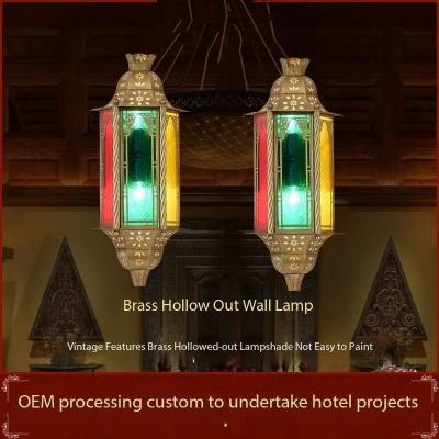 China Restaurant Exotic Vintage Copper Wall Light Vintage Bedroom Wall Lights With Switch Control for sale