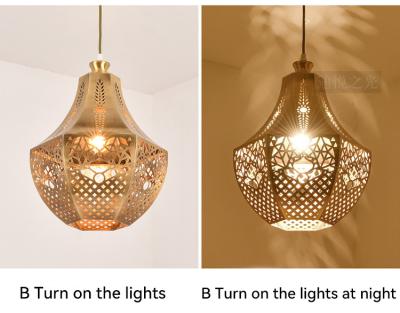 Cina Oro a testa singola Luce pendente in rame moderno Luce pendente in vetro in rame con sorgente luminosa LED in vendita