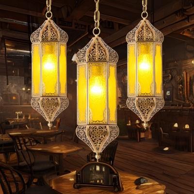 China Handmade LED Copper Hanging Pendant Lights Arab Muslim Style Lighting Decoration for sale
