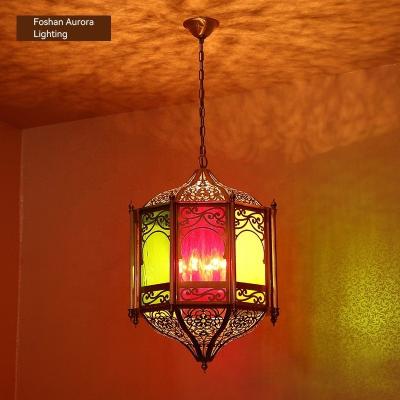 Cina Candelabro in ottone a LED in stile vintage arabo-musulmano per la decorazione della sala da pranzo e del soggiorno in vendita