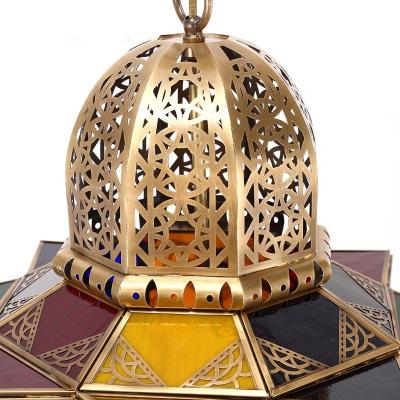Cina 80lm Hotel Soggiorno Sala da pranzo Corridoio Balcone Illuminazione Ciambella Moderna Arabo Musulmano Stile Vintage Ciambella di Rame in vendita