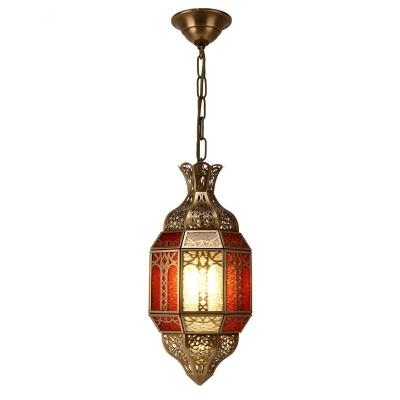 China 80 Ra Color Rendering Index Copper Glass Chandelier for Hotel Living Room in Modern Arab Muslim Style for sale