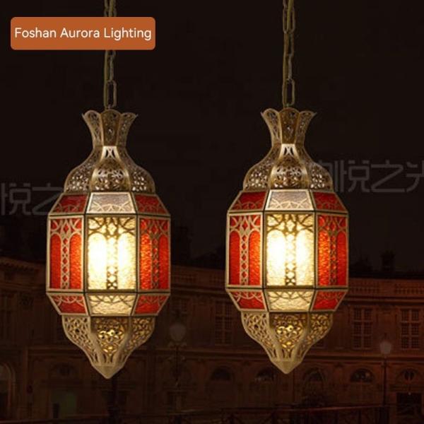 Quality 5 KG Indoor Copper Chandelier in End Handmade Design for Arab Muslim Style Hotel for sale