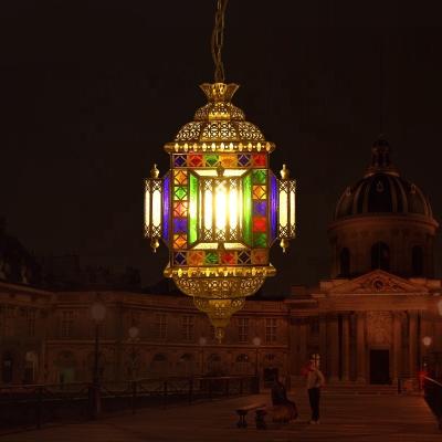 Cina Mercato del sud-est asiatico candelabro di rame con supporto per scure colorate 5 kg di peso stile retrò arabo musulmano in vendita