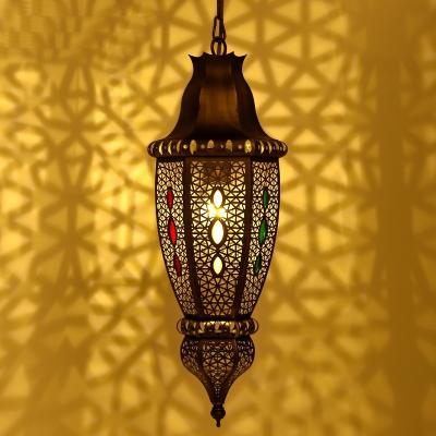 China 220V Interior Modern Style Handmade Copper Lanterns Muslim Vintage Style for sale