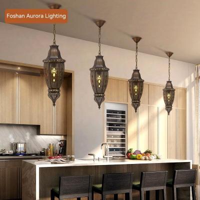 Cina 220V interni stile moderno Lanterne di rame fatte a mano stile vintage musulmano in vendita