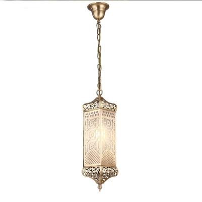 China American Modern Village Retro Personality Copper Glass Chandelier with 3500K Warm White LED Light and Muslim Style Material for sale