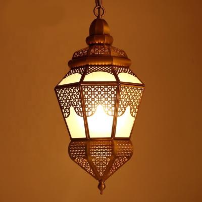 Cina 180° angolo di raggio lampadario in vetro di rame per l'illuminazione interna moderna in stile vintage arabo-musulmano luce decorativa in vendita